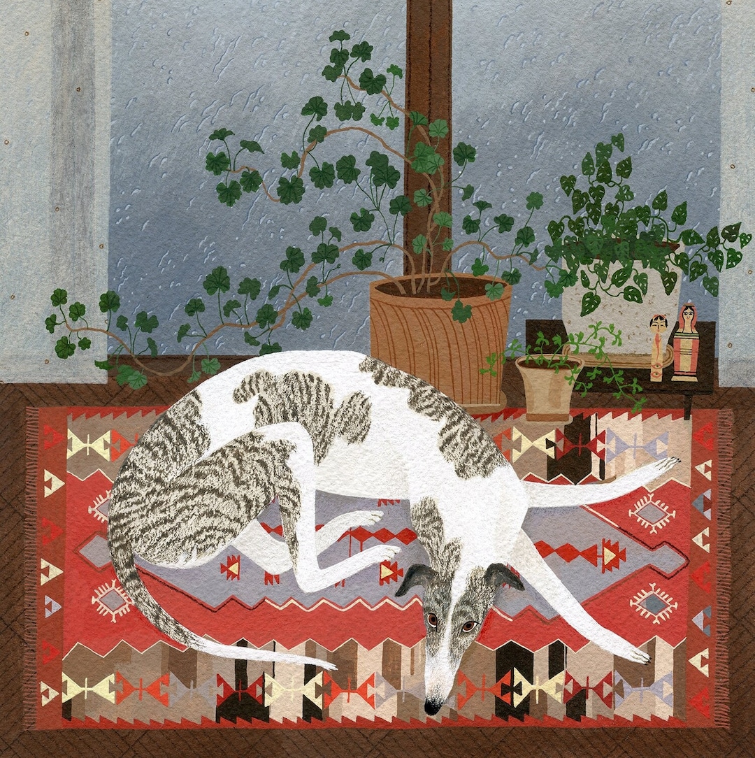 Spotted Brindle - Greyhound Wall Art Print - Etsy