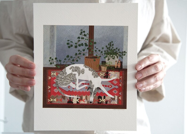 Spotted Brindle Greyhound Art Print - Etsy
