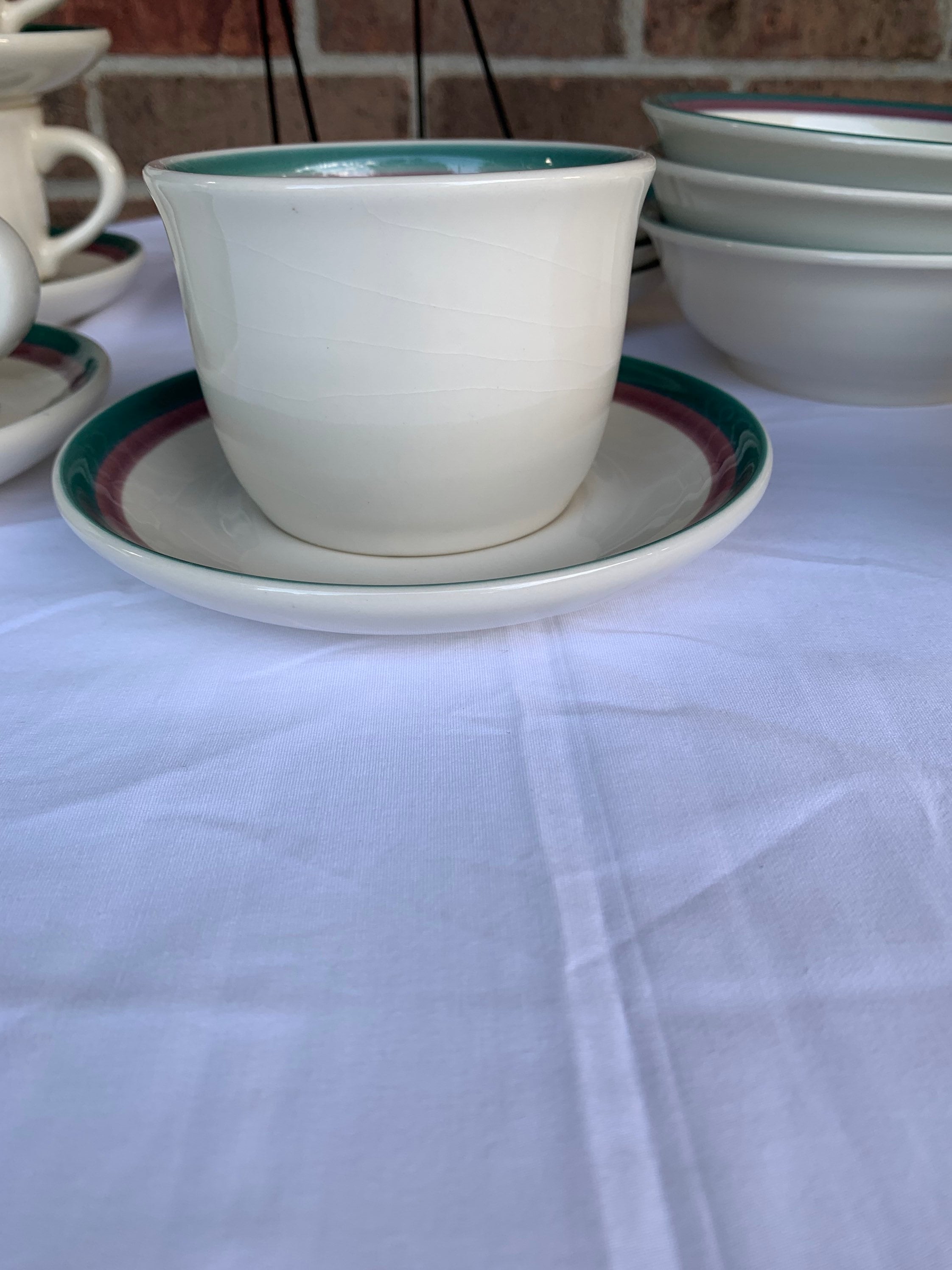 Vintage Pfaltzgraff Juniper Replacement Dinnerware, Purple and Green ...