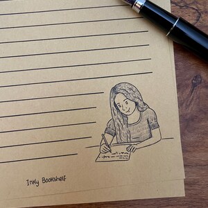 Personalised Writing Paper Set Bespoke Stationary Custom Paper Design ...