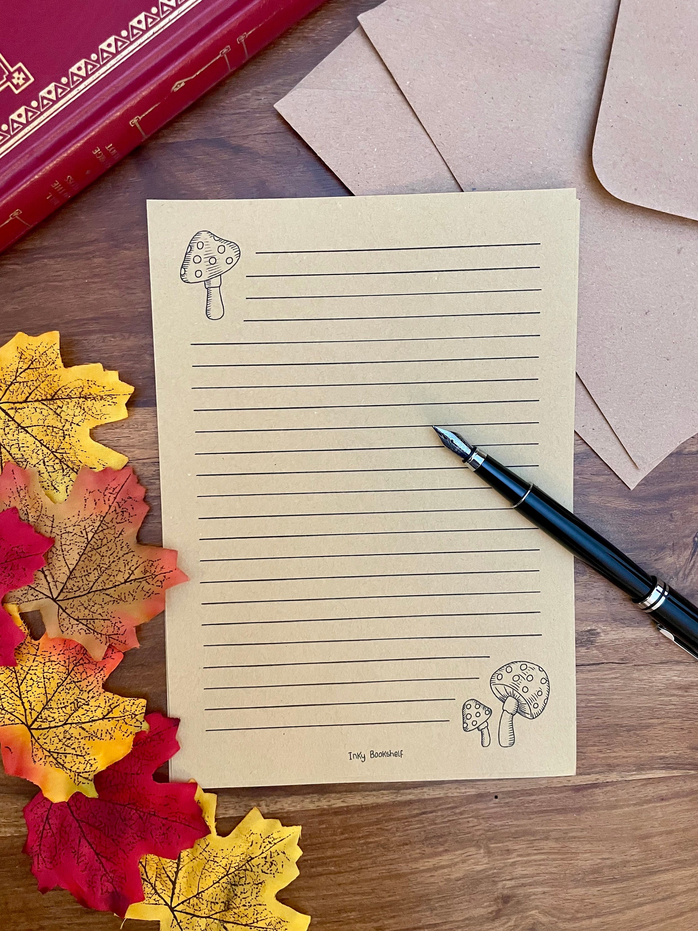 Letter Writing Paper - Toadstool Paper - Handmade Stationery ...