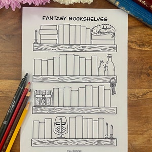 Fantasy Reading Tracker (downloadable)- Themed Bookshelves to Track ...