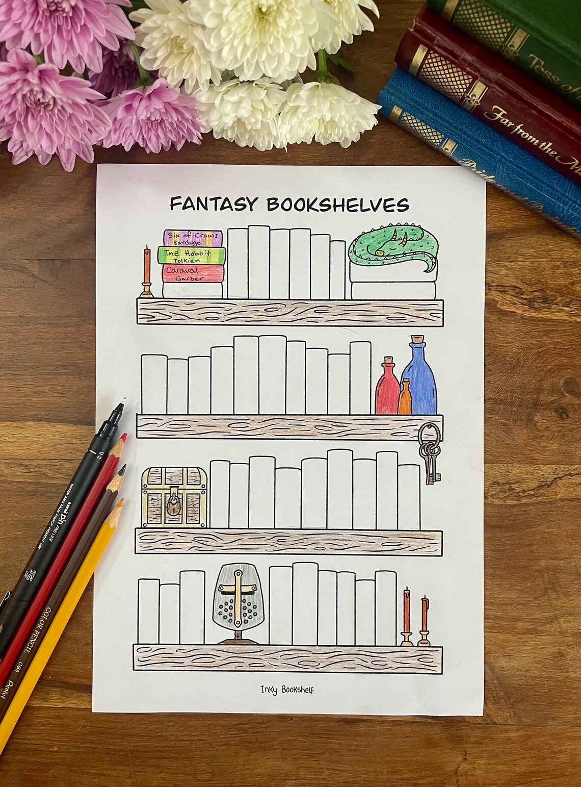 Fantasy Reading Tracker (downloadable)- Themed Bookshelves to Track ...