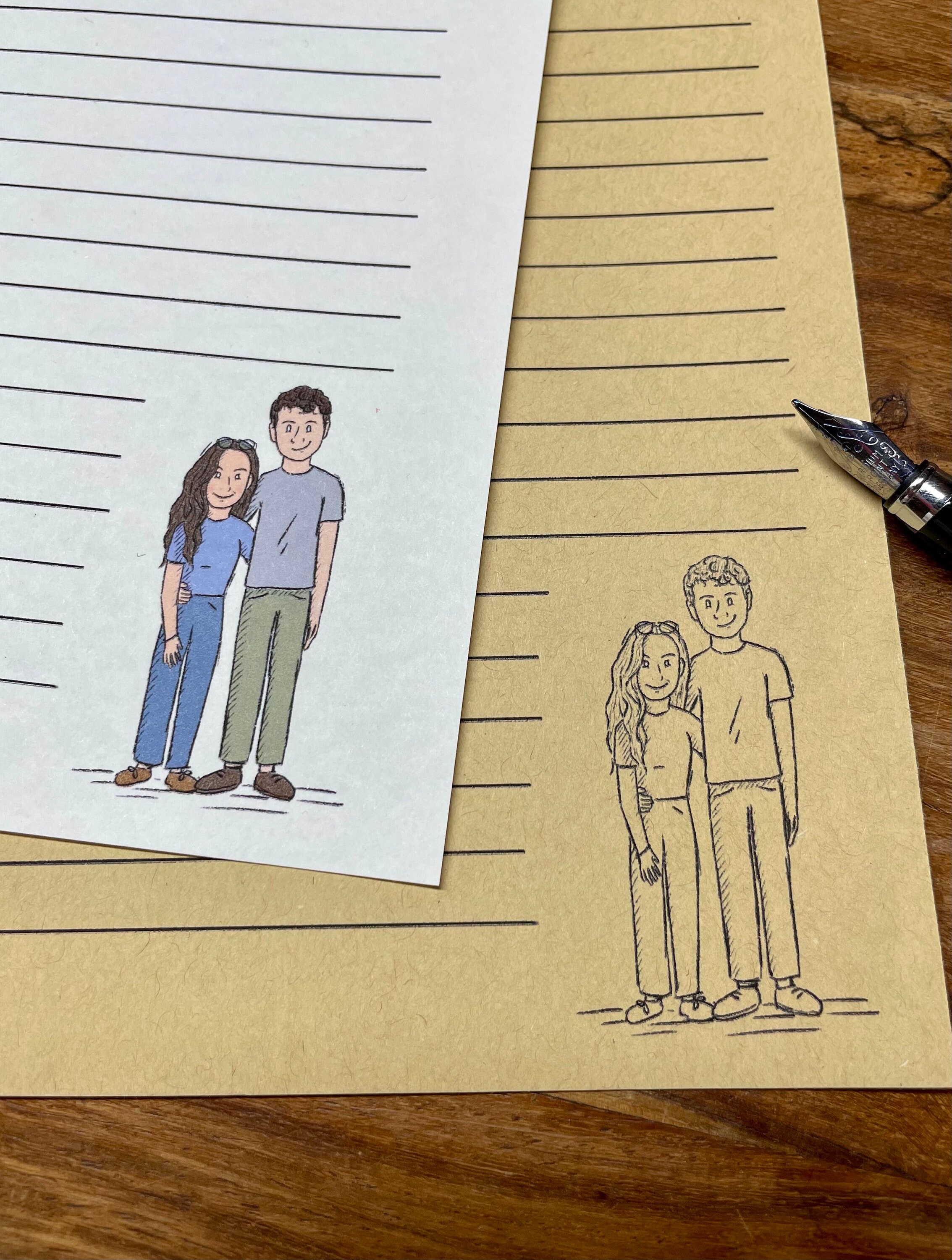 Personalised Writing Paper Set Bespoke Stationary Custom Paper Design ...