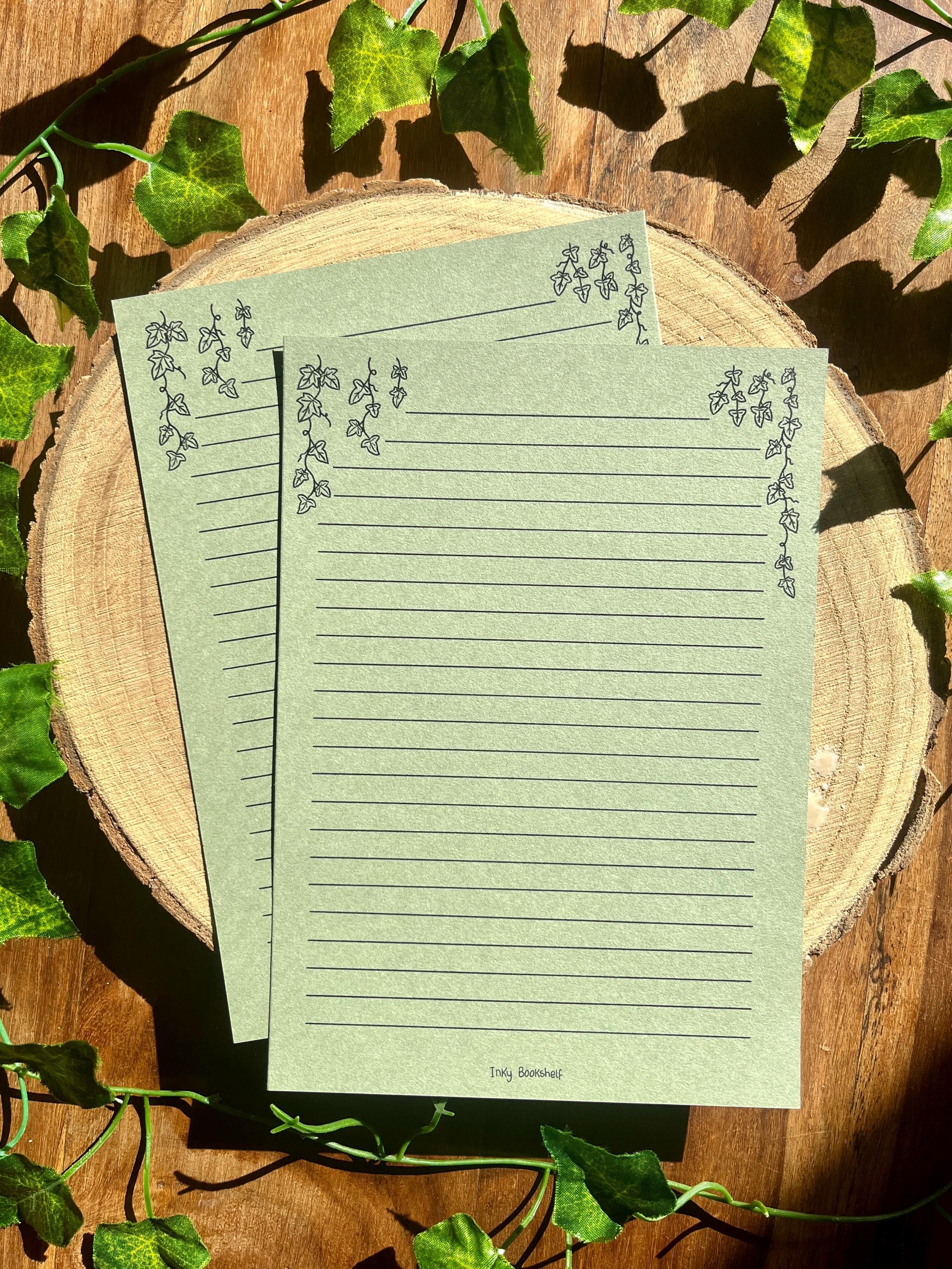 Letter Writing Paper - Ivy Paper Designs - Handmade Stationery ...