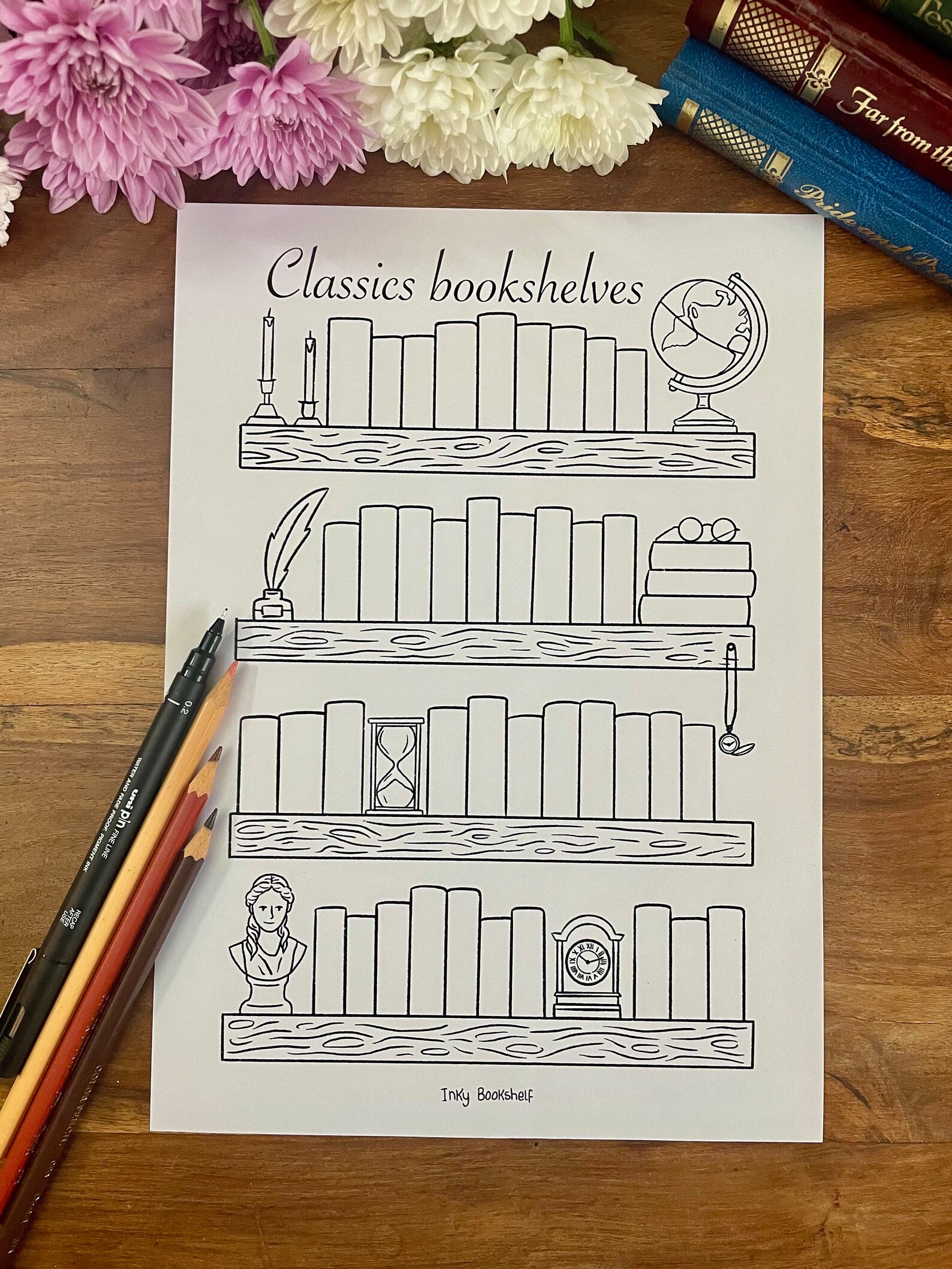 Classics Reading Tracker (downloadable) - Themed Bookshelves to Track ...