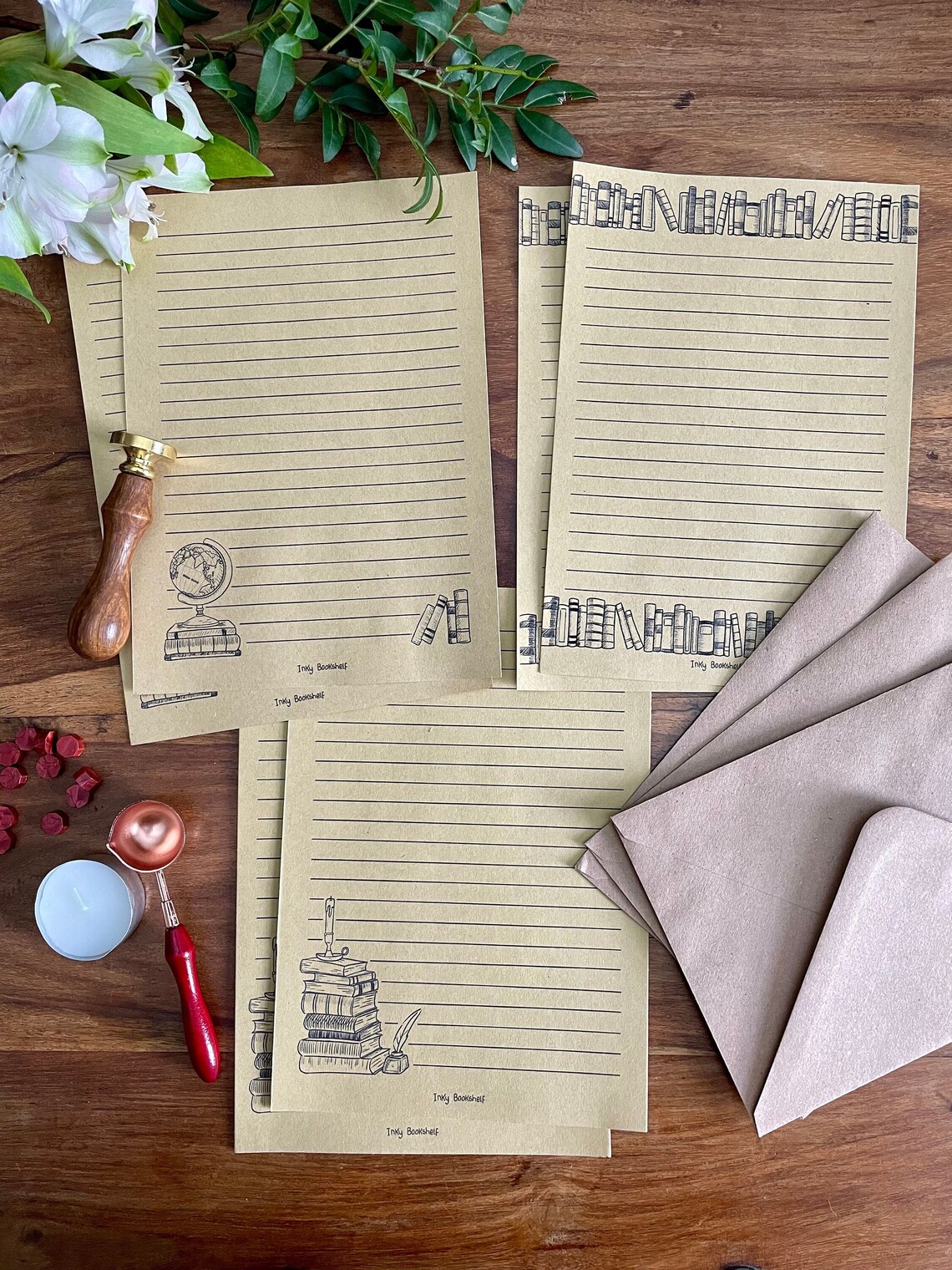 Letter Writing Set Academia Writing Paper Handmade - Etsy UK