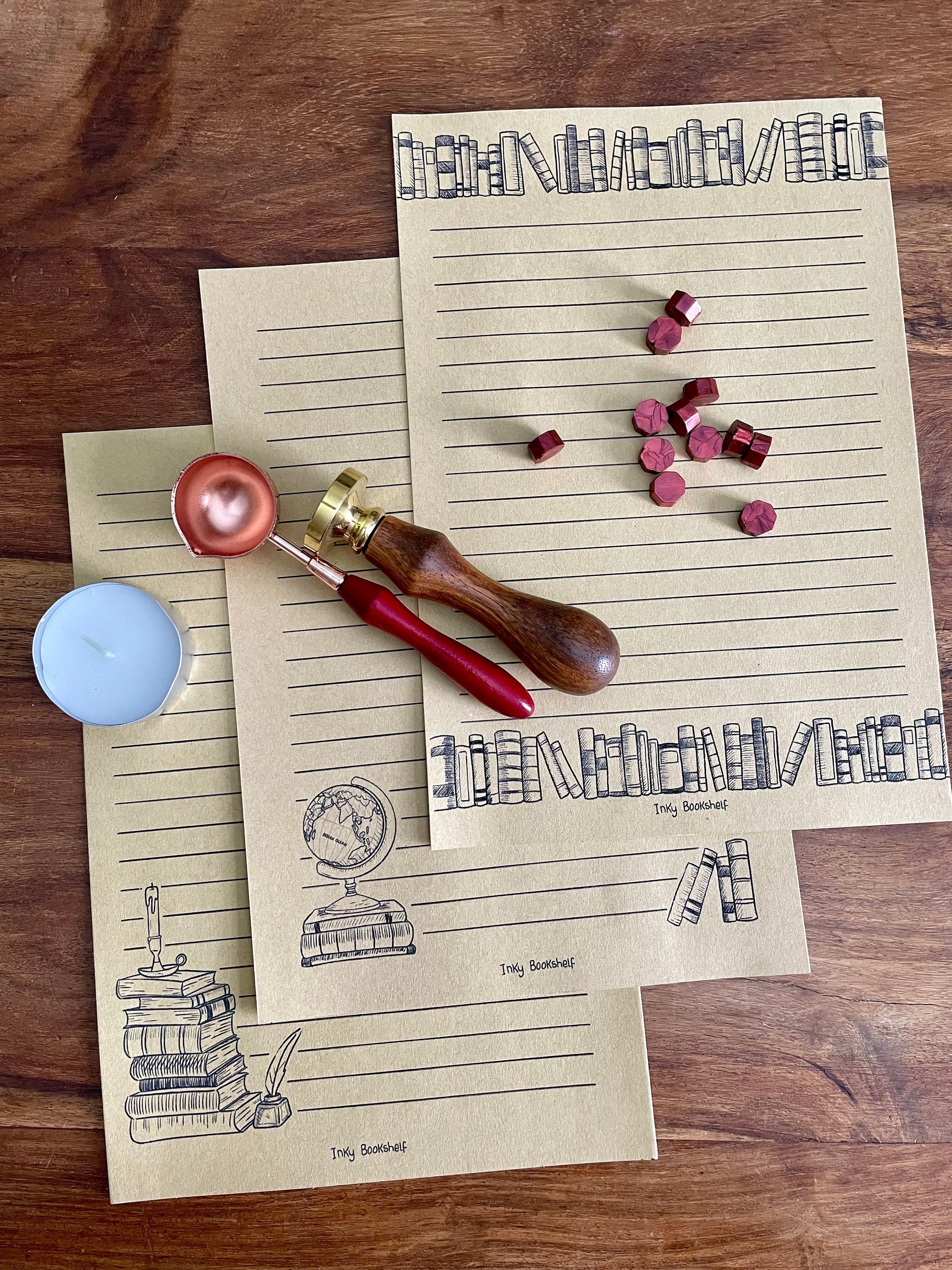 Letter Writing Set - Academia Writing Paper - Handmade Stationery - Wax ...