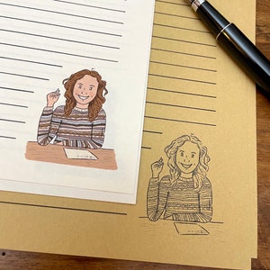 Personalised Writing Paper Set Bespoke Stationary Custom Paper Design ...