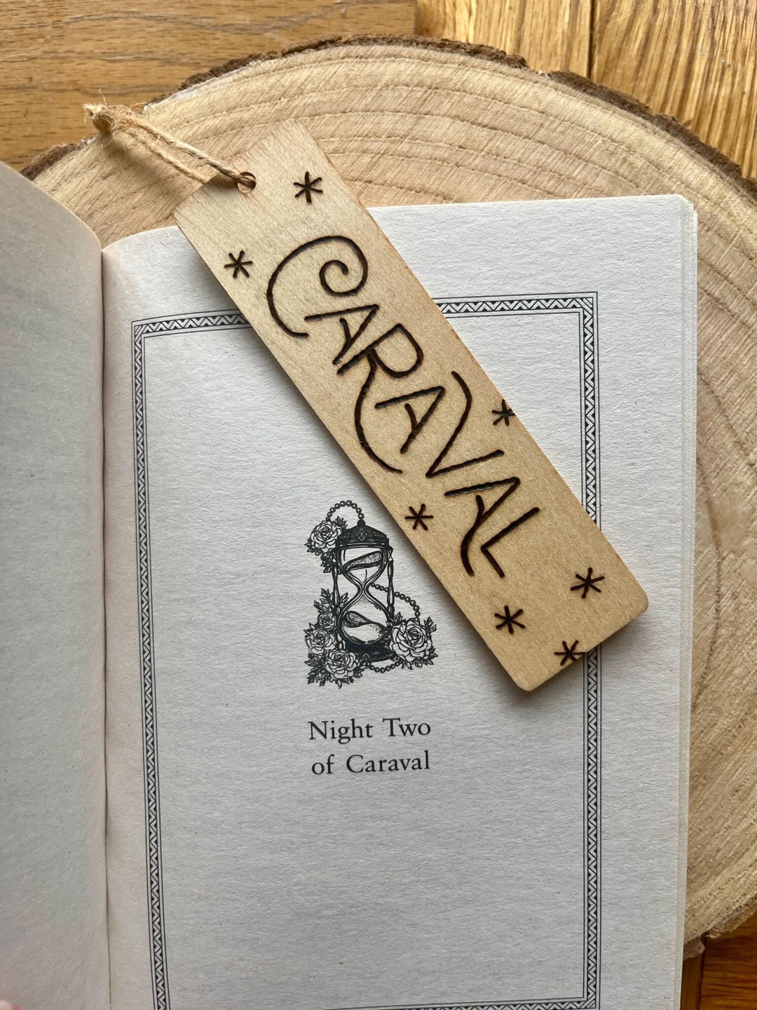 Wooden Bookmark - Caraval Design - Double-sided - Pyrography ...