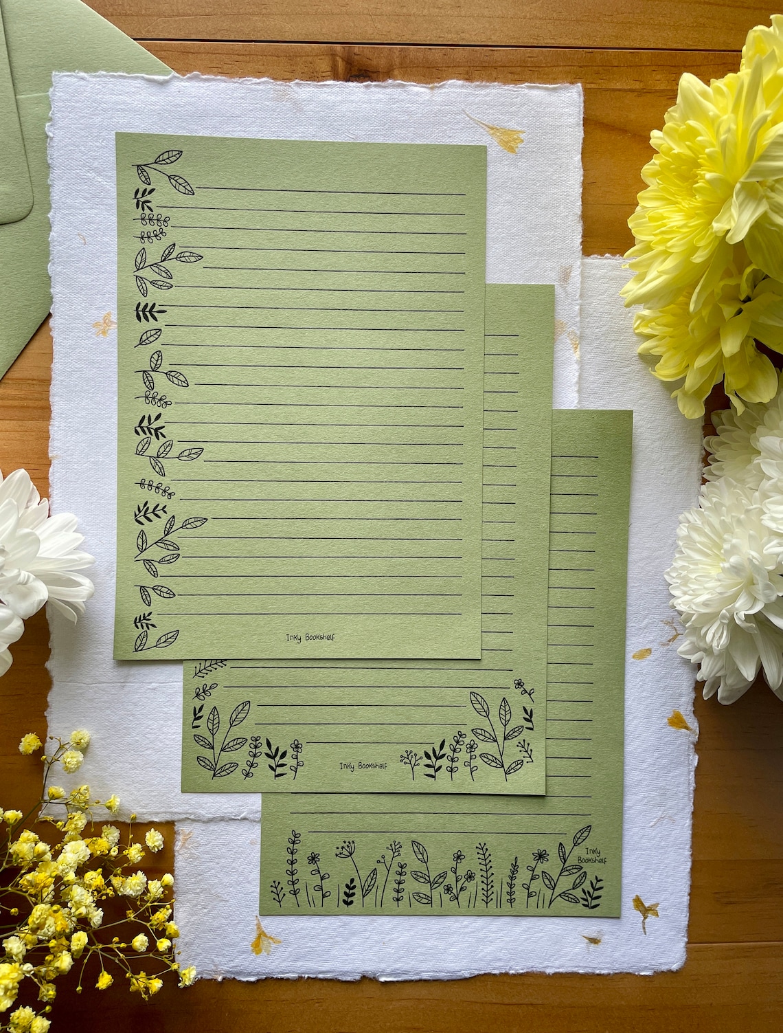 Letter Writing Paper - Leafy Paper Designs - Handmade Stationery ...