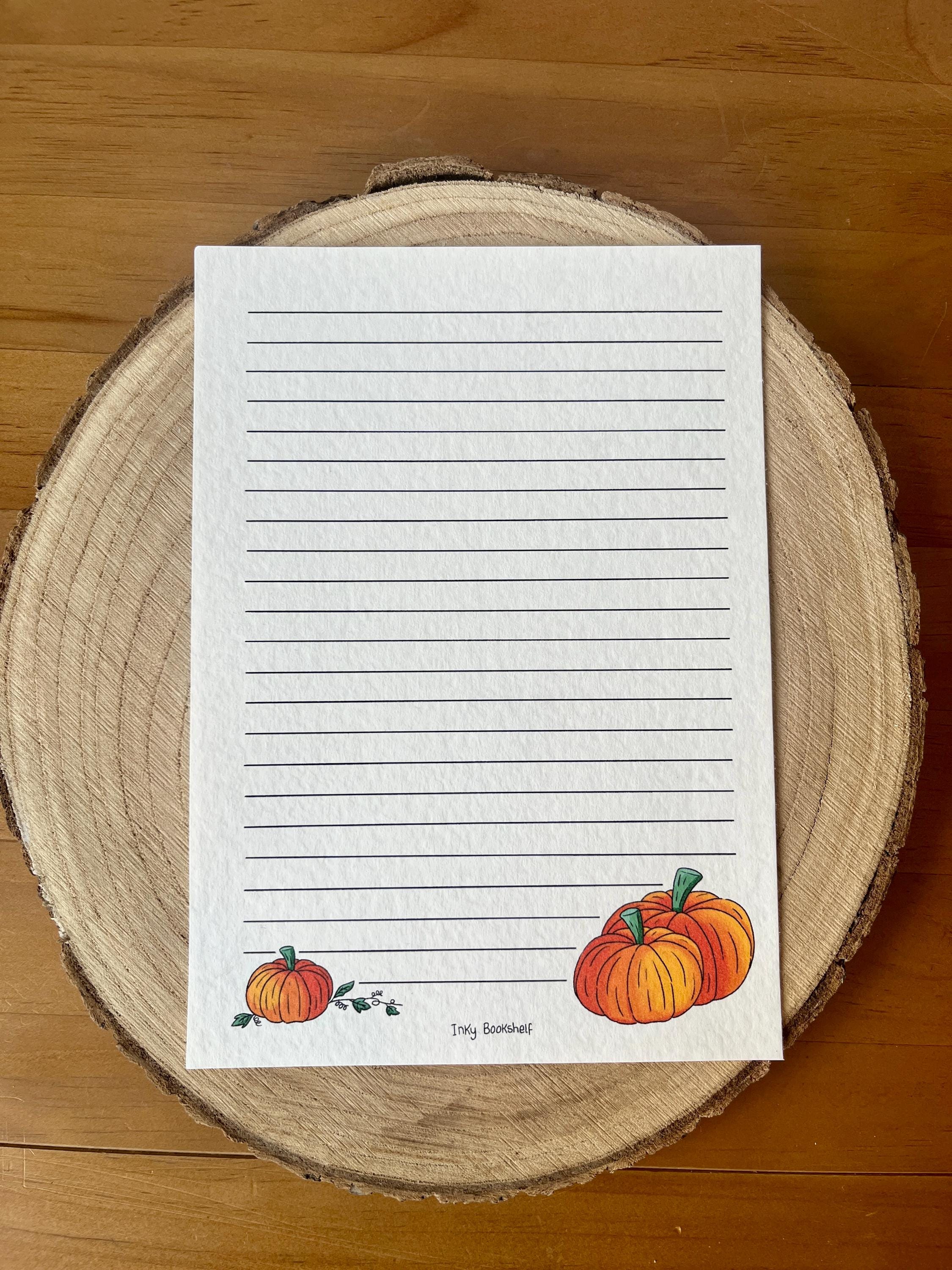 Letter Writing Paper - Autumn-themed Paper - White or Brown Paper ...