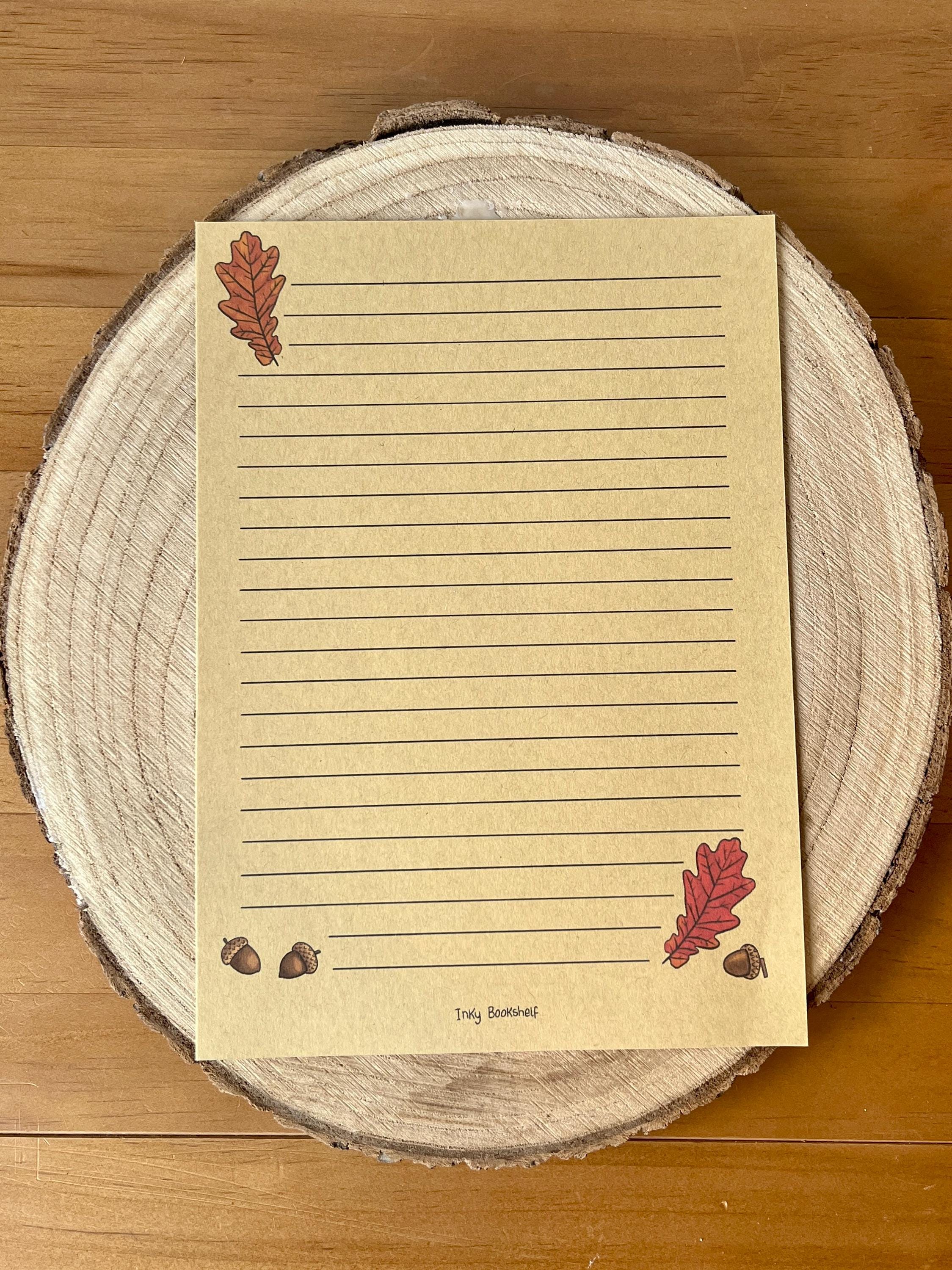 Letter Writing Paper - Autumn-themed Paper - White or Brown Paper ...