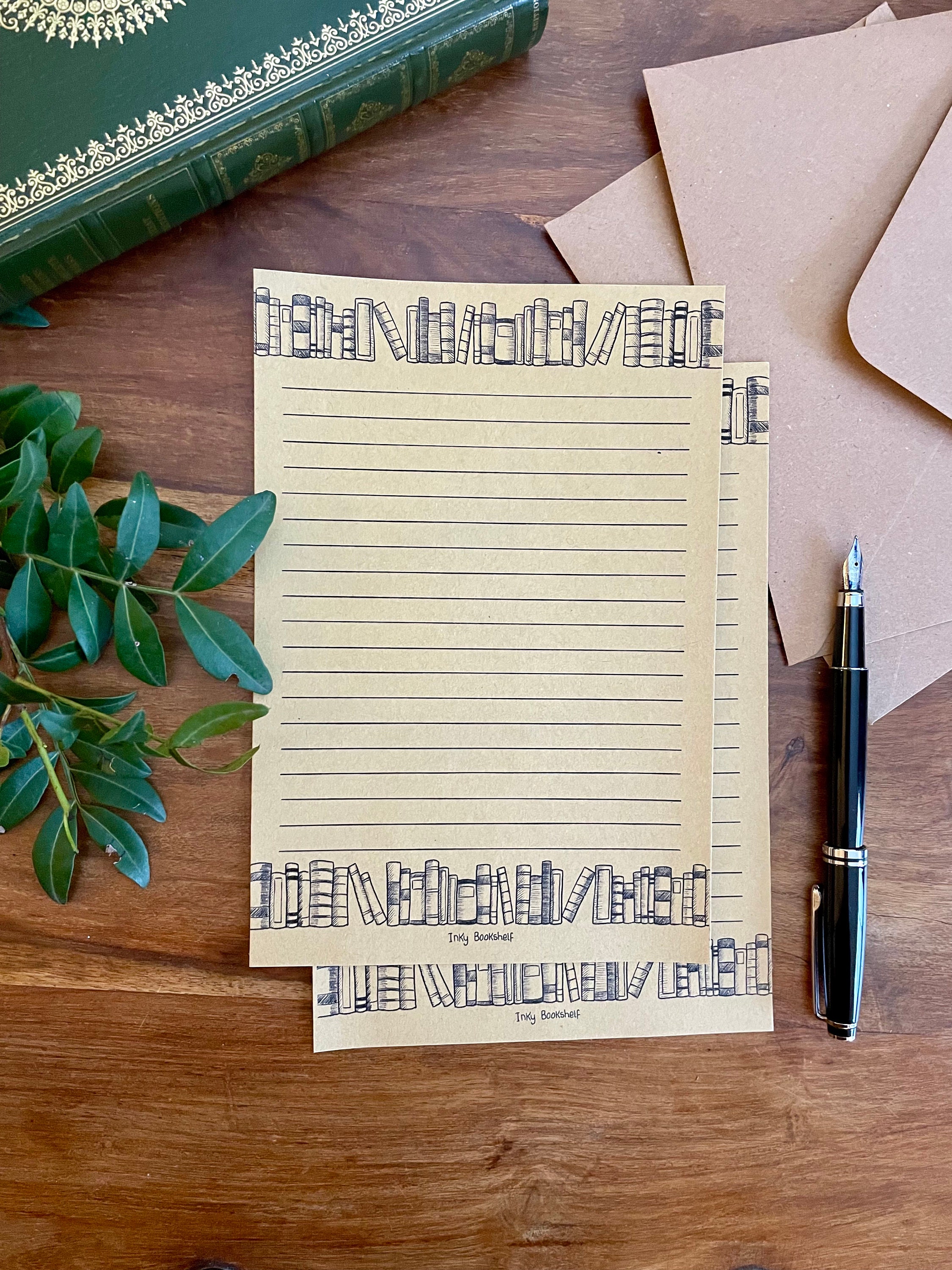 Letter Writing Paper - Academia Paper - Handmade Stationery - Bookish ...