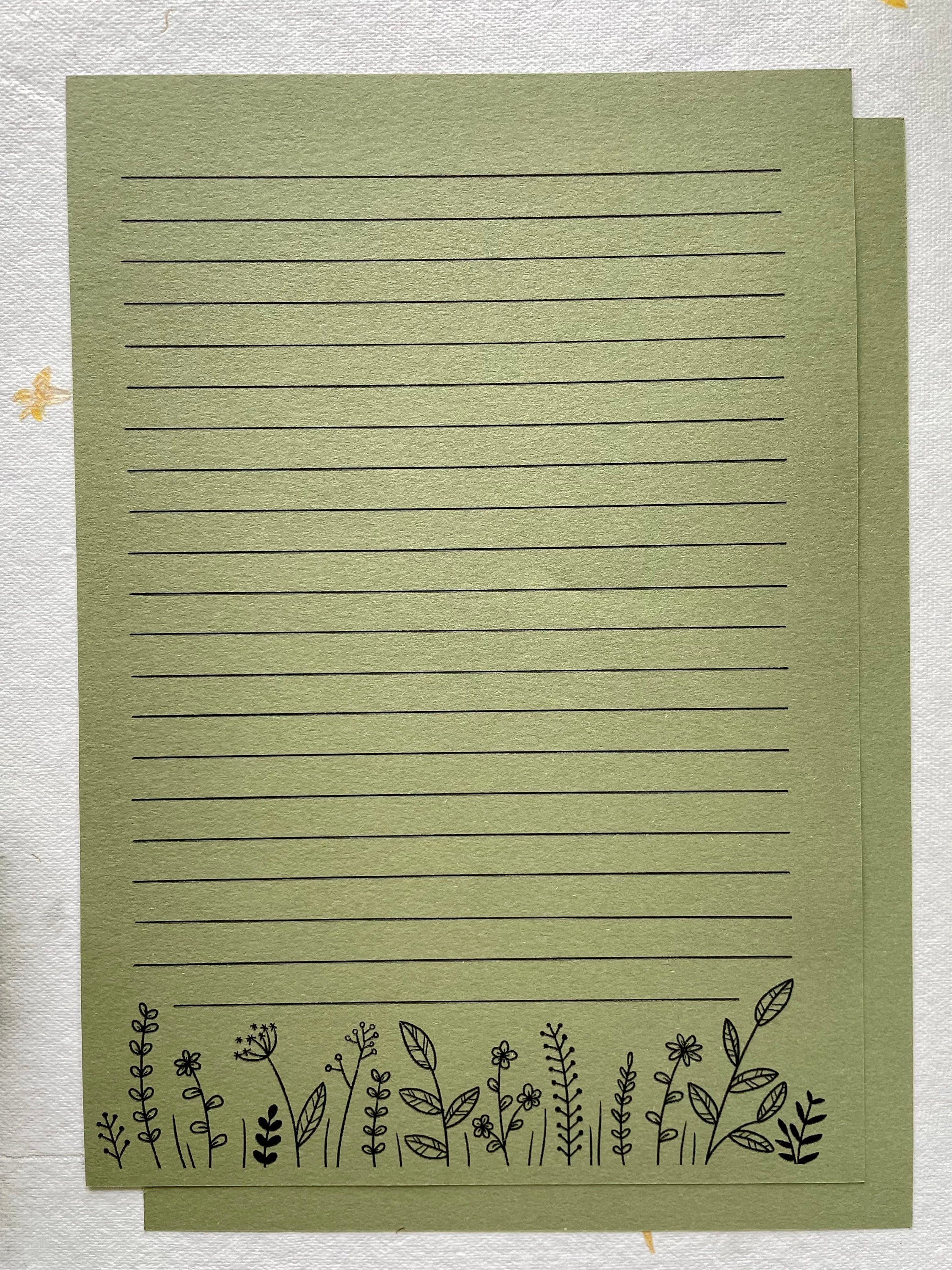 Letter Writing Paper Leafy Paper Designs Handmade Stationery ...
