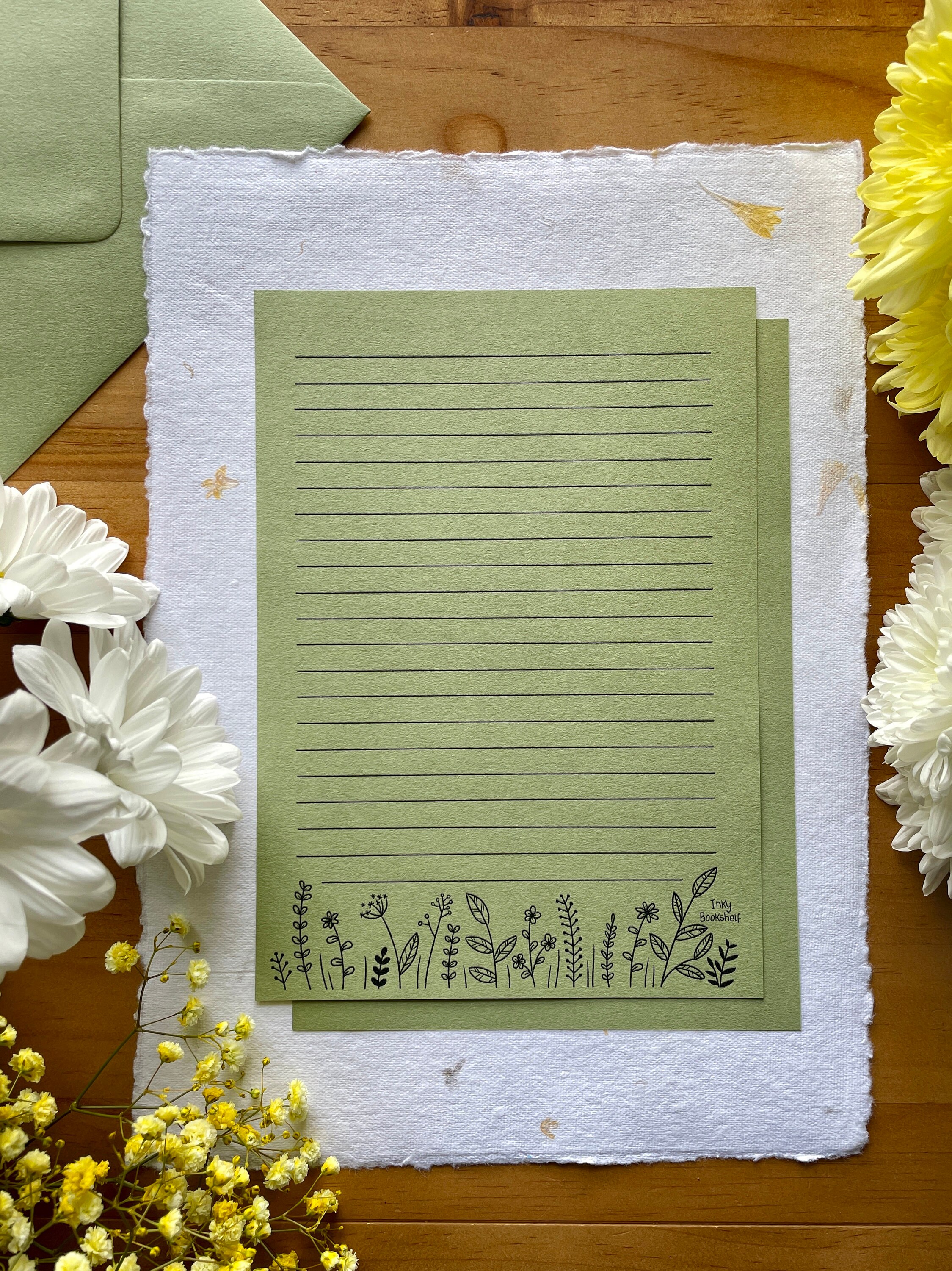 Letter Writing Paper - Leafy Paper Designs - Handmade Stationery ...