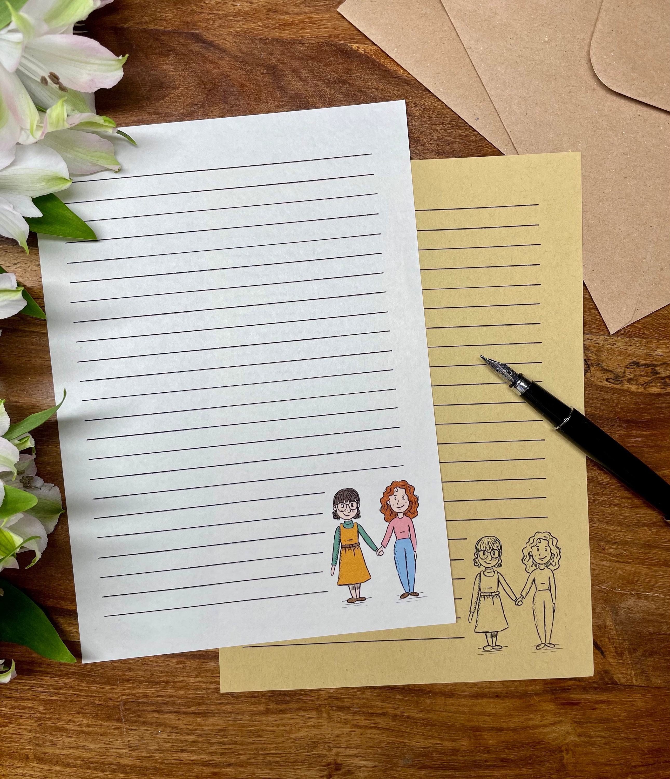 Personalised Writing Paper Set Bespoke Stationary Custom - Etsy