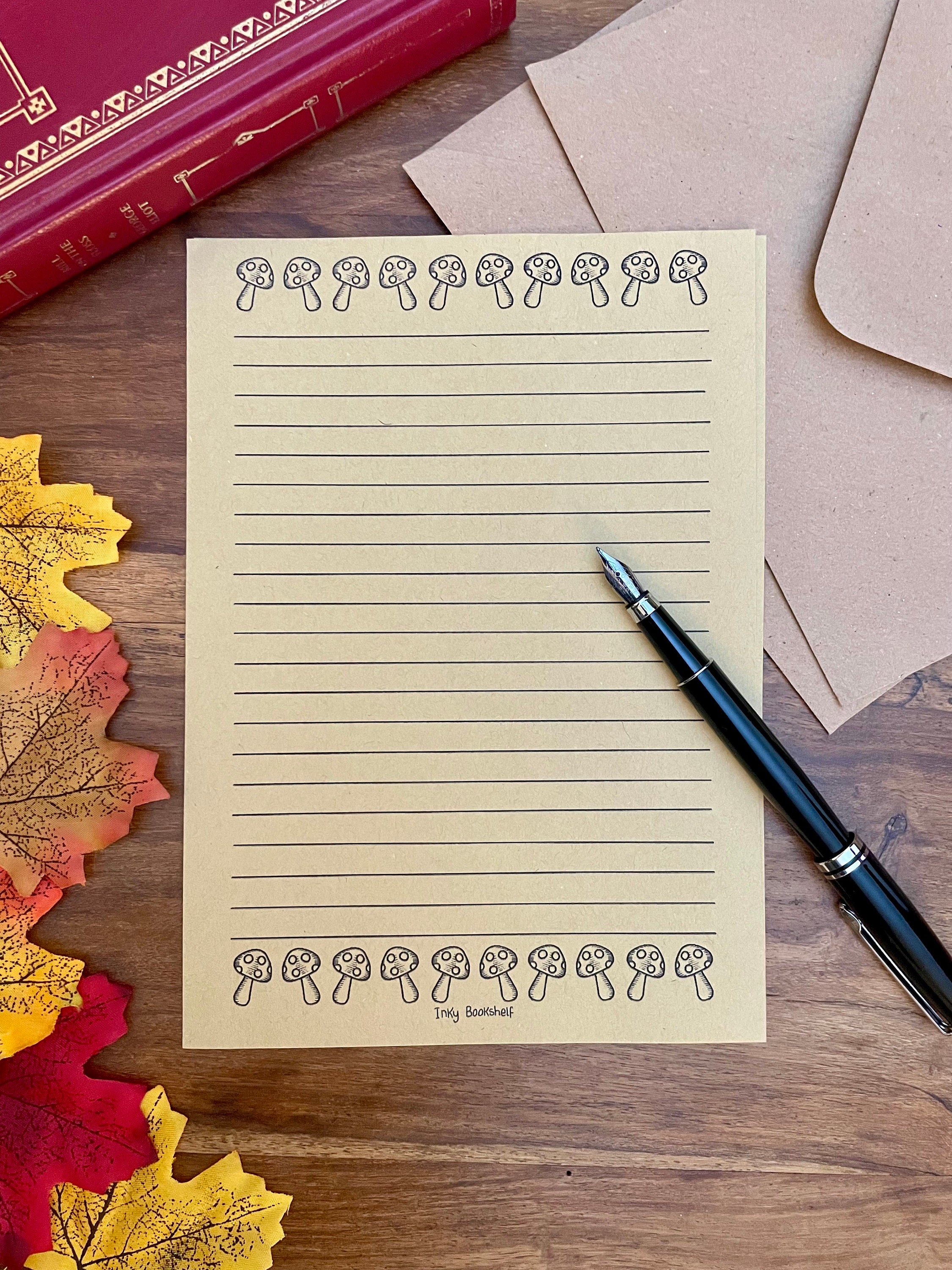 Letter Writing Paper - Toadstool Paper - Handmade Stationery ...