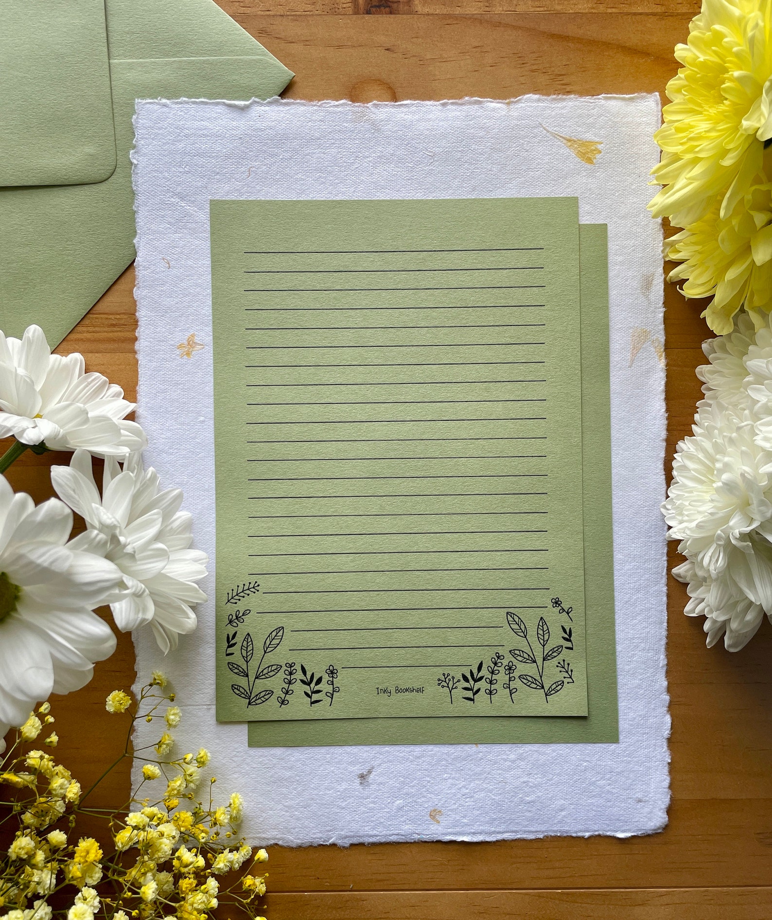 Letter Writing Paper - Leafy Paper Designs - Handmade Stationery ...