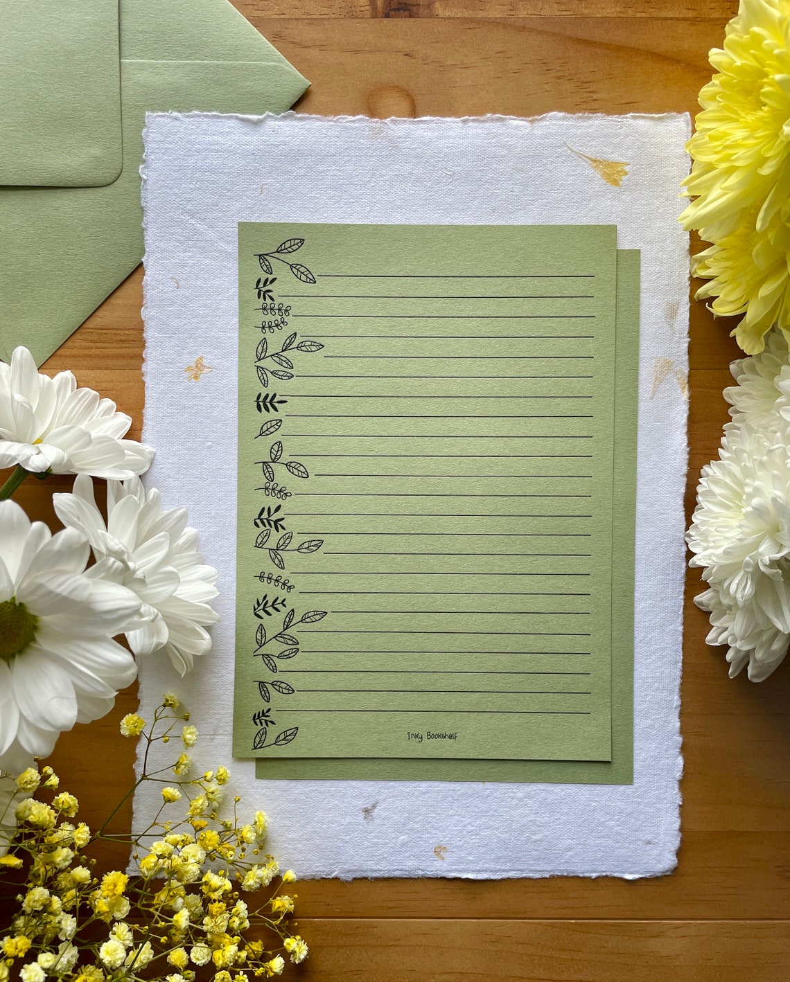 Letter Writing Paper - Leafy Paper Designs - Handmade Stationery ...