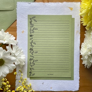 Letter Writing Paper - Leafy Paper Designs - Handmade Stationery ...