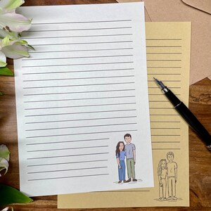 Personalised Writing Paper Set Bespoke Stationary Custom Paper Design ...