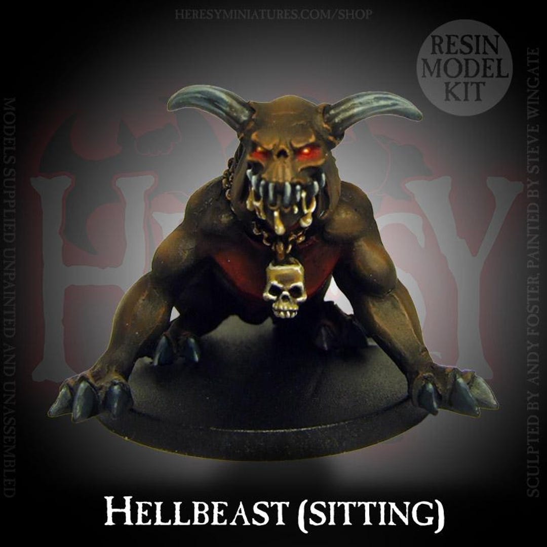 Hellbeast - Sitting (28mm/32mm Scale Hell Hound Resin Miniature Kit) - Etsy