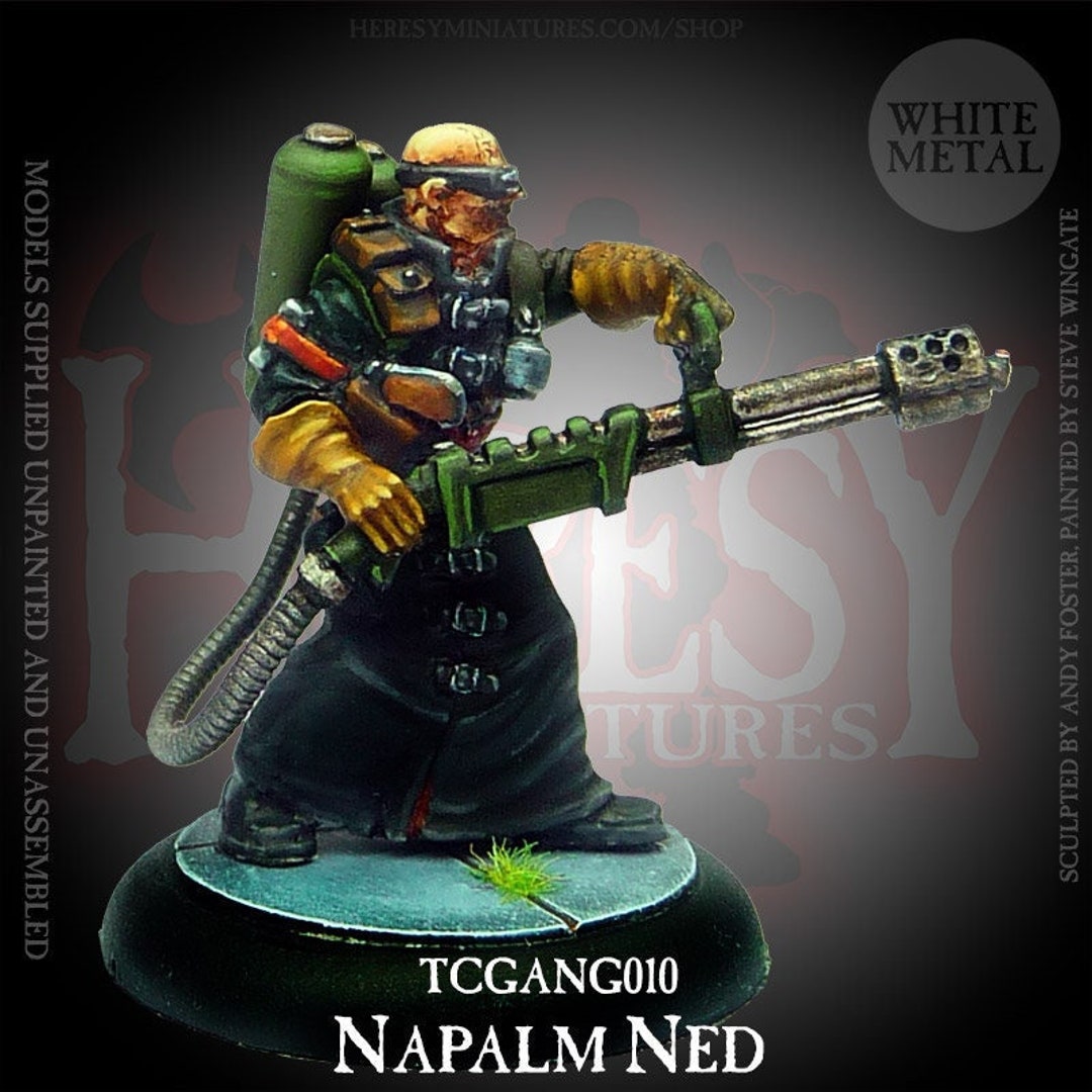 28mm Scale Scifi Cyberpunk-style, 'napalm Ned' Ganger With Chem Thrower ...