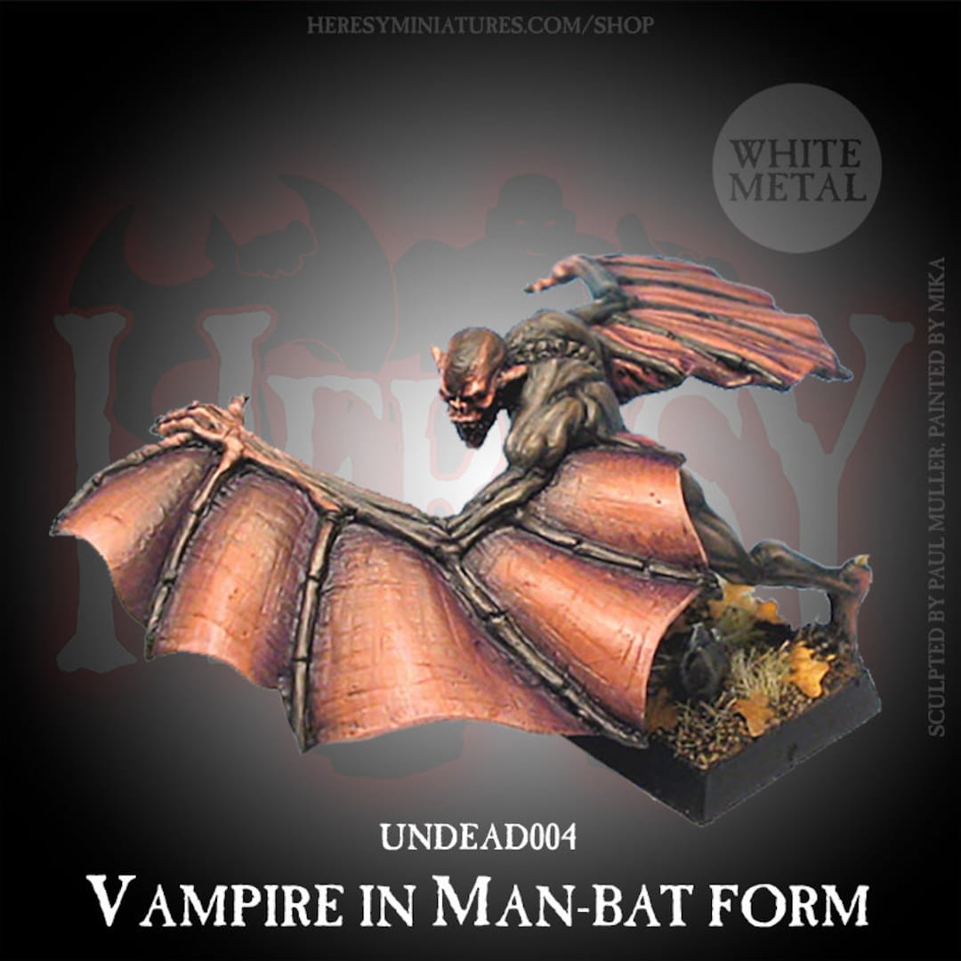 Vampire Lord in Man-bat Form, 30mm Fantasy Undead Miniature - Etsy