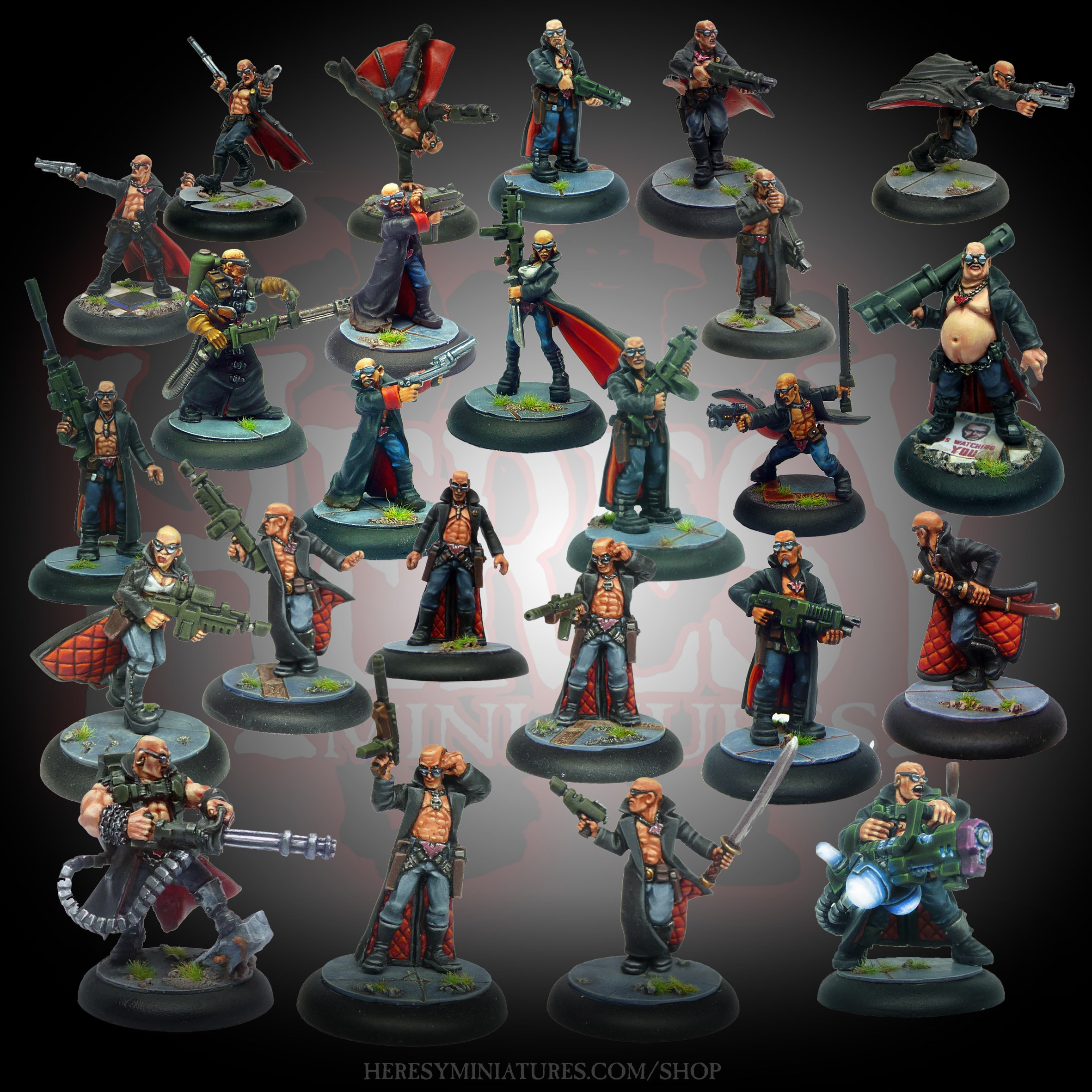 28mm Scale Scifi Cyberpunk-style Trenchcoat Gang - Etsy