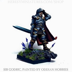 Paladin Knight - Sir Godric - 28mm Heroic Scale Fantasy Miniature - Etsy