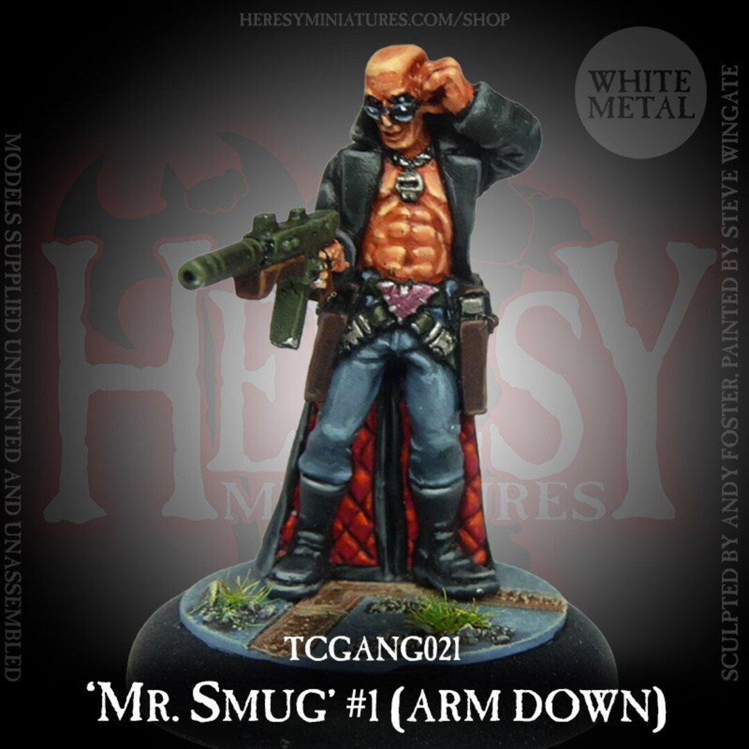 28mm Scale Scifi Cyberpunk-style Trenchcoat Gang 'mr. Smug' - Etsy