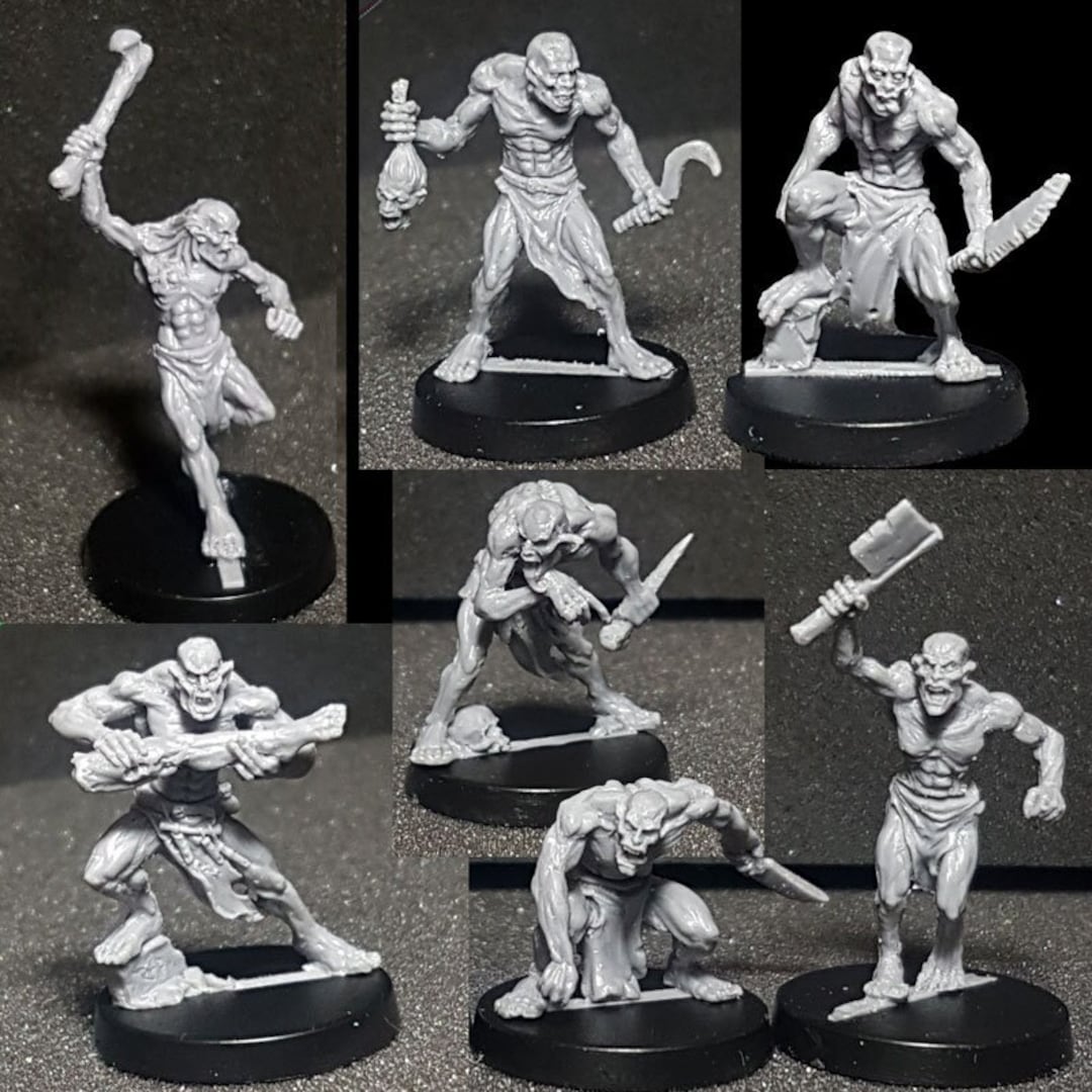 Heresy Miniatures Undead Ghoul Warriors (7 White Metal Figures) - Etsy