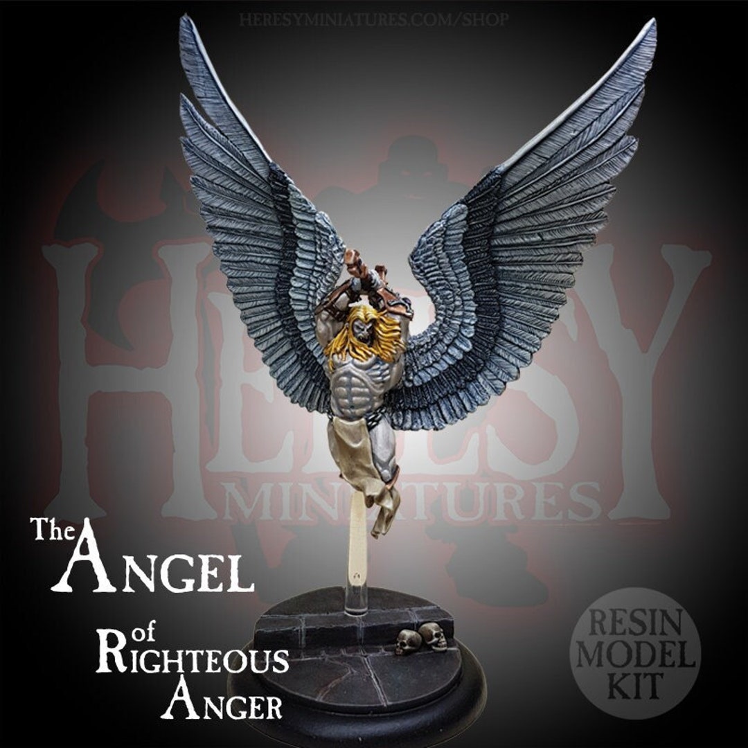 Angel of Righteous Anger (resin and Metal 28mm Scale Miniature) - Etsy
