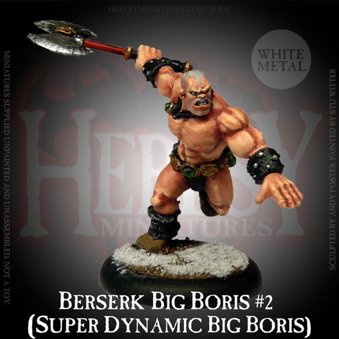 Super Dynamic Berserk Big Boris MK1 #2- Half-ogre Barbarian - 28mm ...
