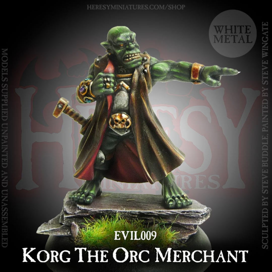 Korg, Orc Merchant 28mm Heroic Scale Fantasy Miniature - Etsy