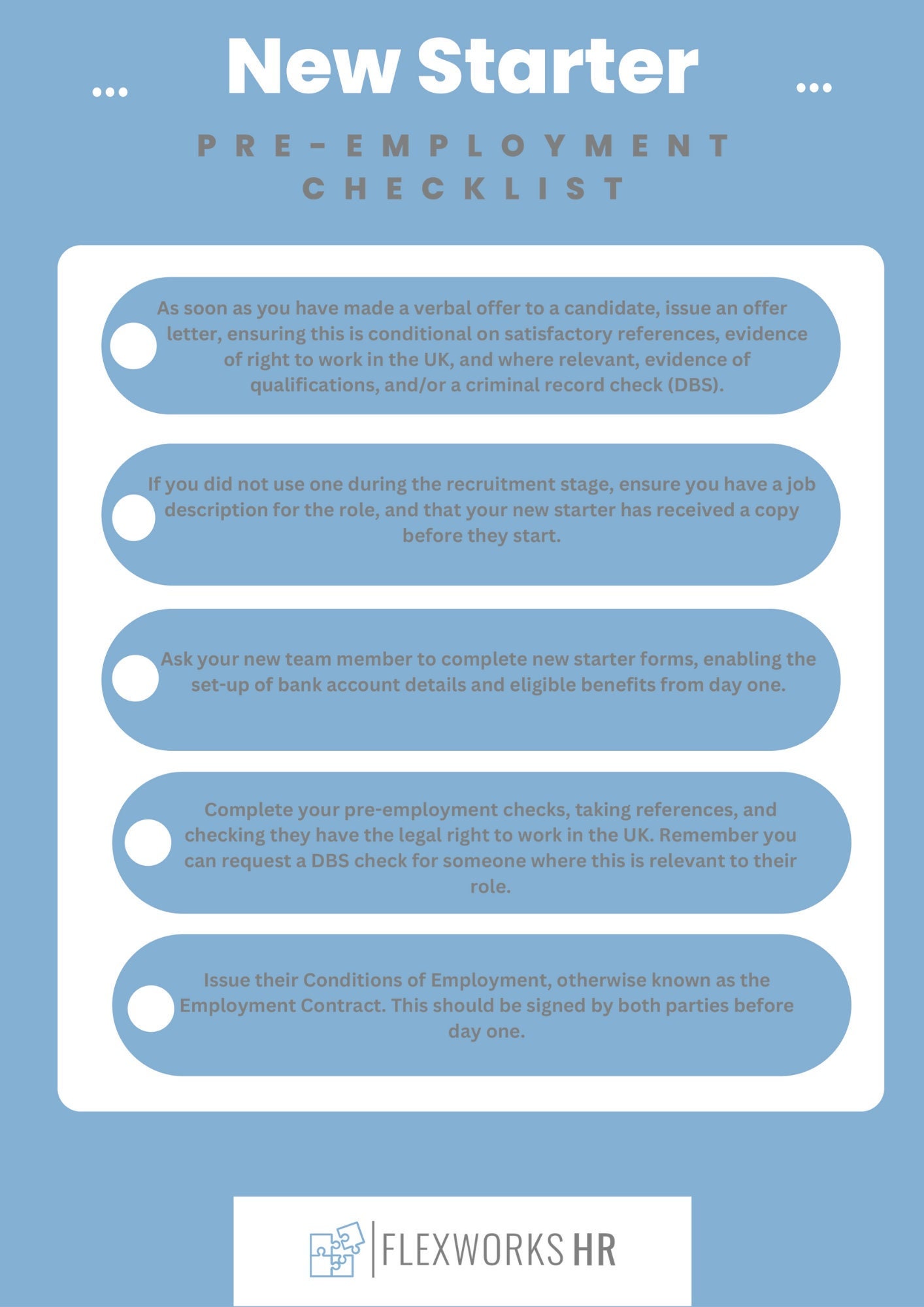 New Starter Pre-employment Checklist for UK Based Employees - Etsy
