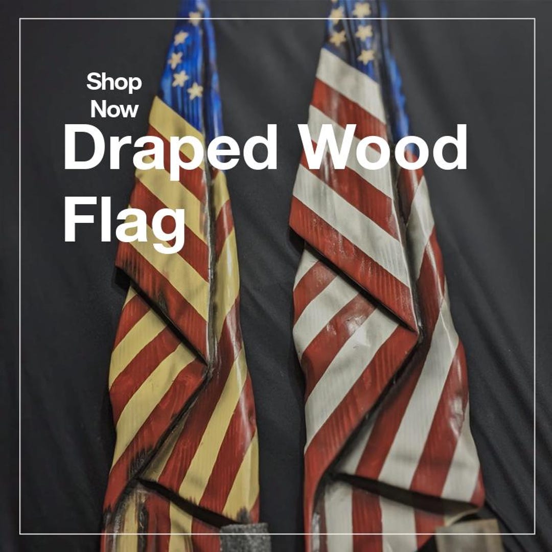 Draped Wood Flag - Etsy