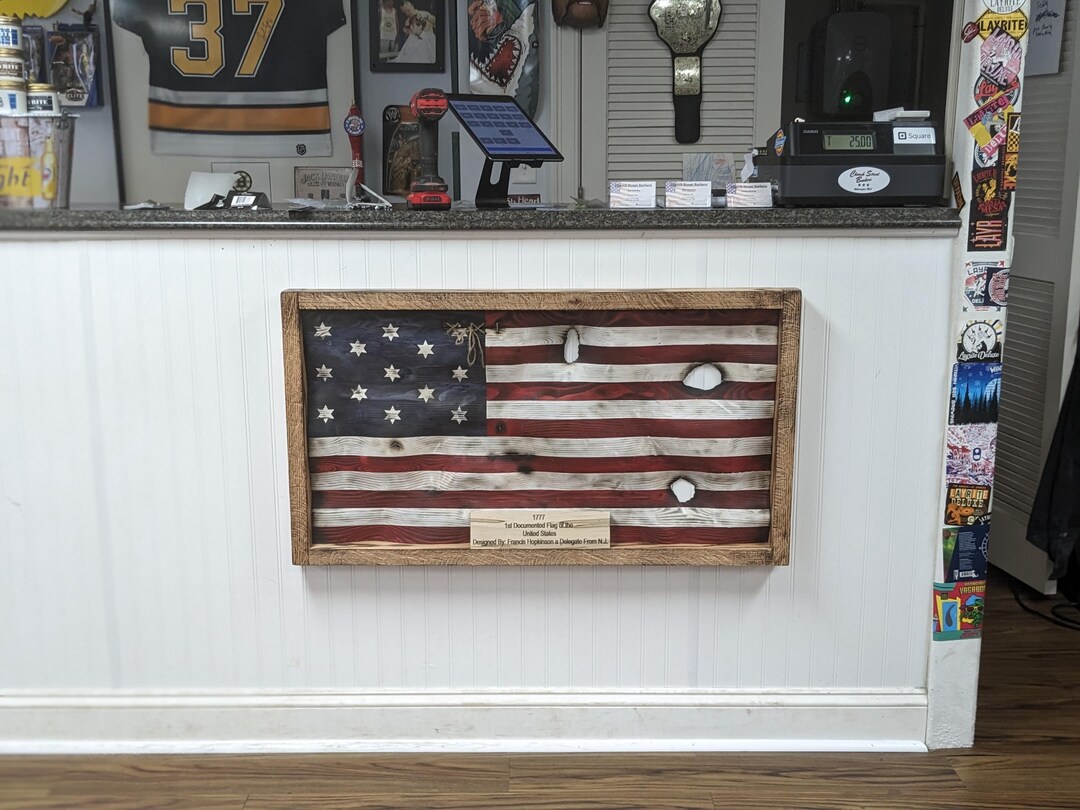 Wavey Wood Flag - Etsy