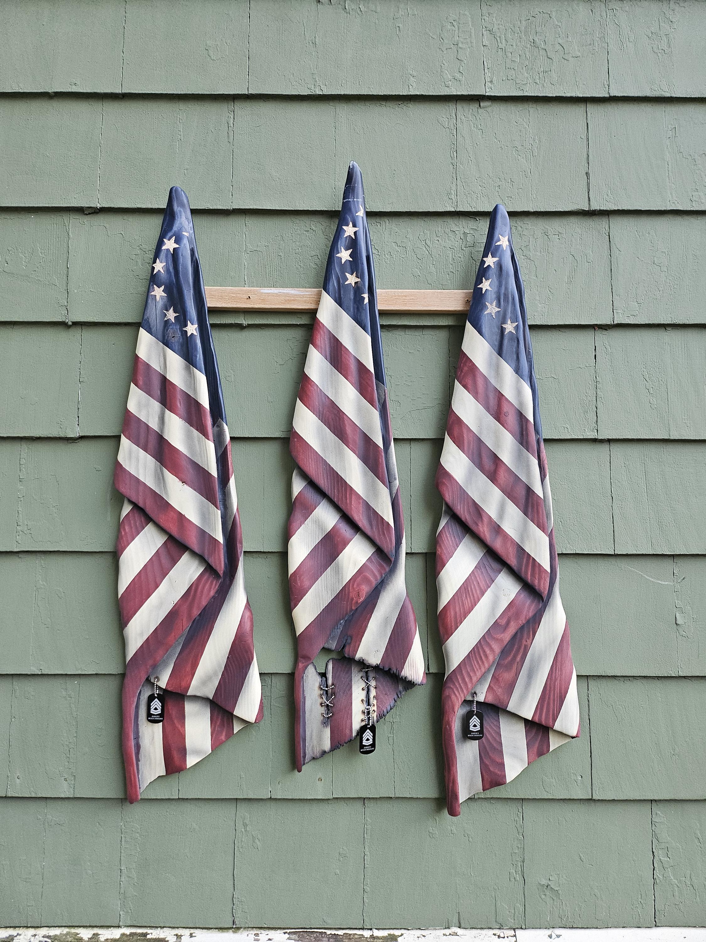 Draped Wood Flag - Etsy