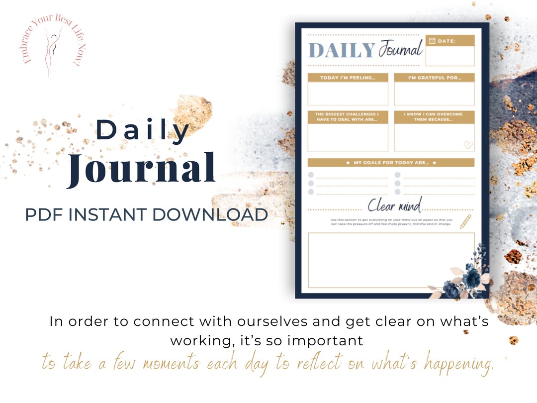 Daily Reflection Journal: A Guided Tool to Connect With Yourself and ...