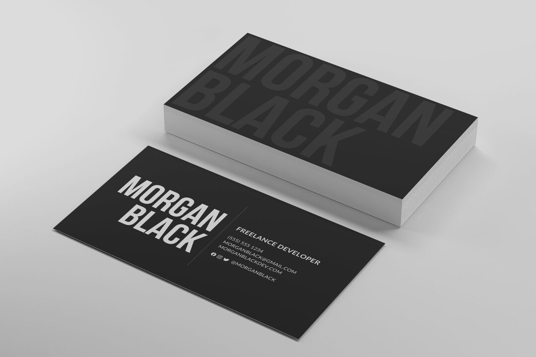 Canva Business Card Template Slate Design Etsy Canva Business Card Template Slate Design Etsy
