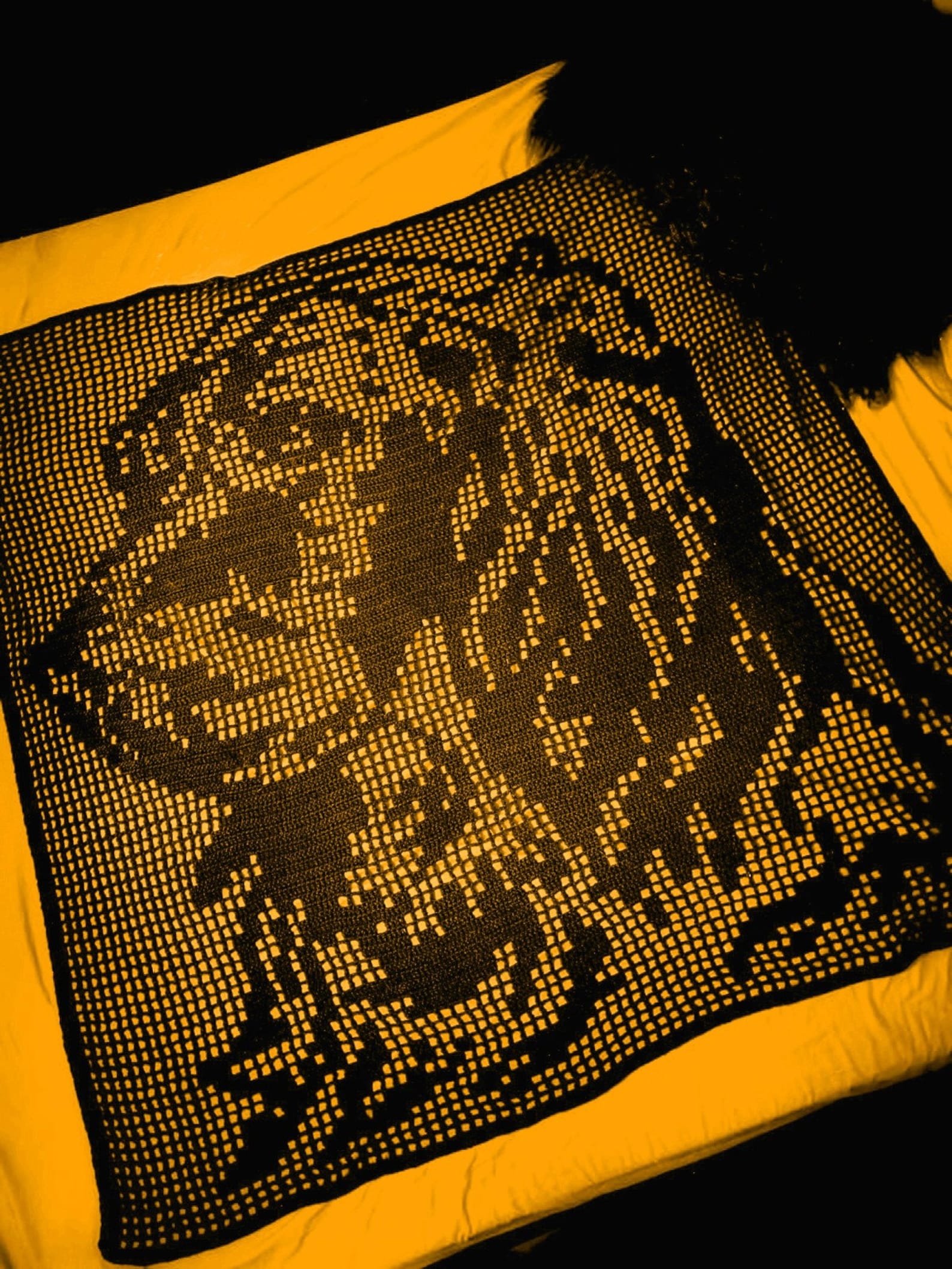 Filet 'hunting Dog' Crochet Pattern for Blanket/wall Hanging. ***PDF ...