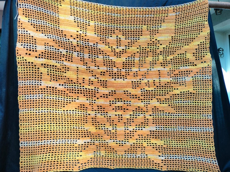 Filet 'syrax the Dragon' Crochet Pattern for Blanket/wall Hanging ...