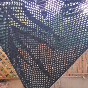 Filet 'howling Wolf' Crochet Shawl Pattern. PDF FILE ONLY Instant ...