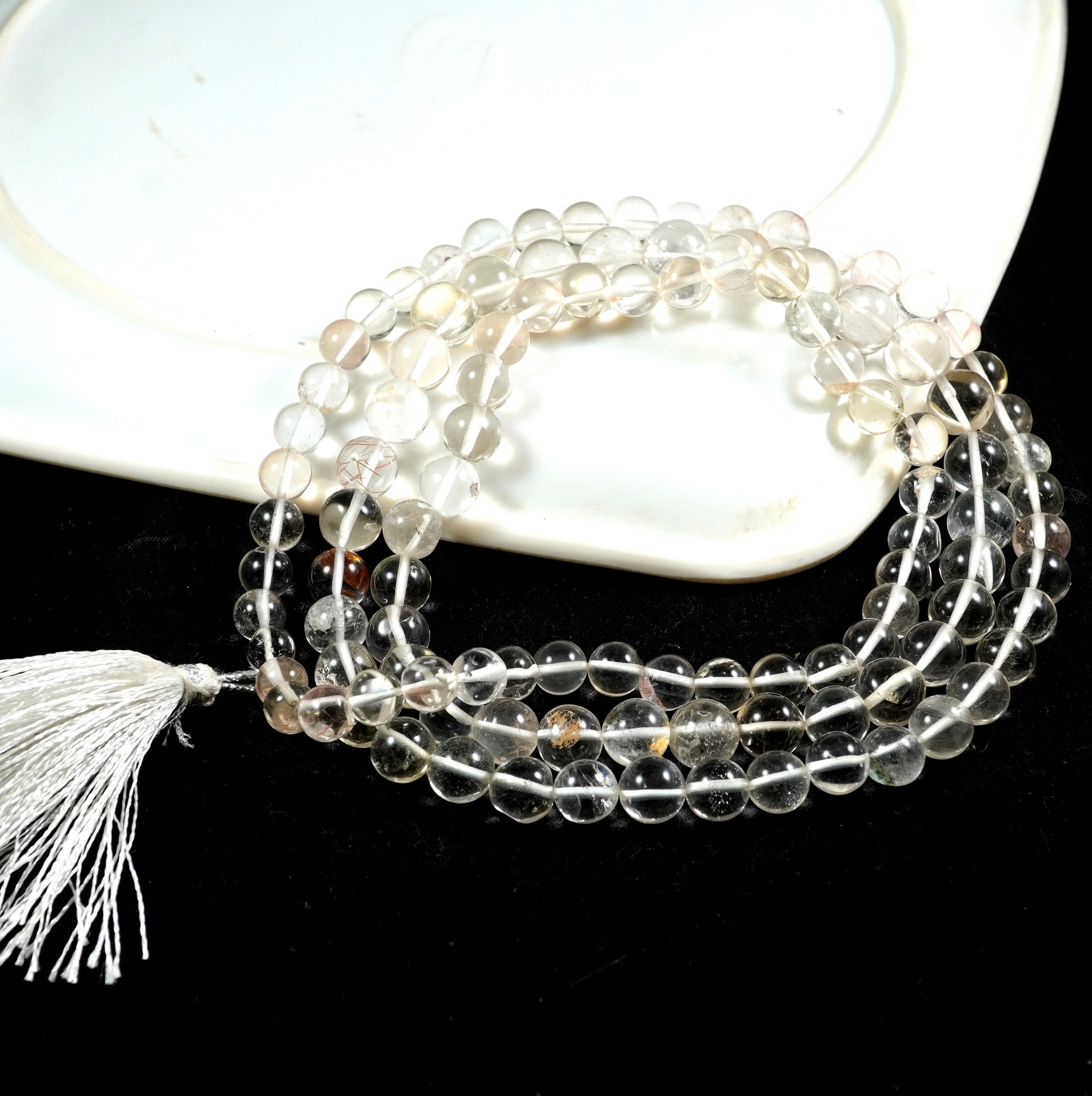 Japa Mala, 108 Gemstone Crystal Beads, Crystal Japa Mala,japa Mala ...