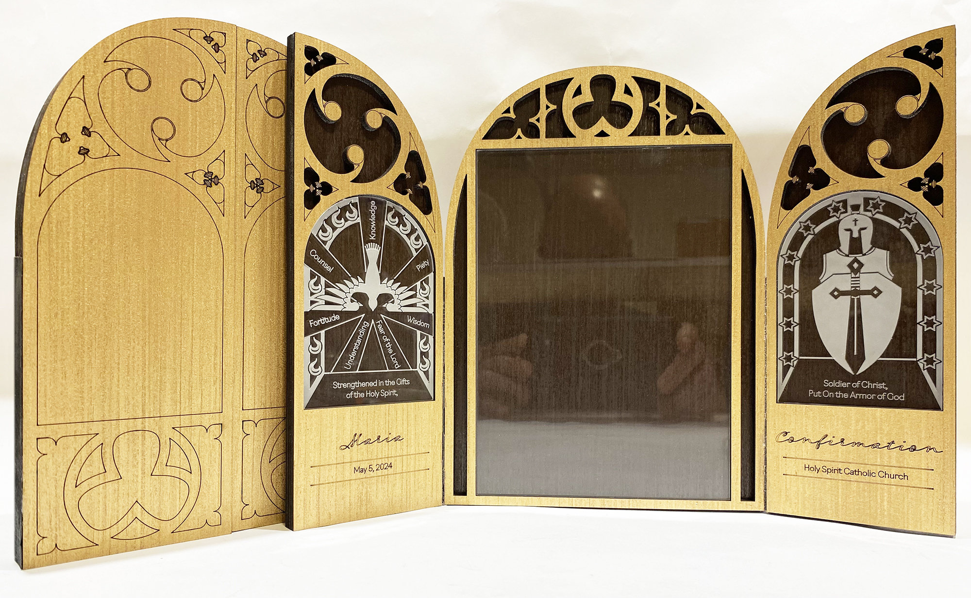 Personalized Confirmation Gift 5X7 Triptych Picture Frame - Etsy