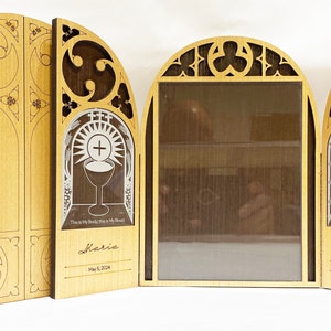 Personalized First Holy Communion Gift 5X7 Triptych Picture Frame - Etsy