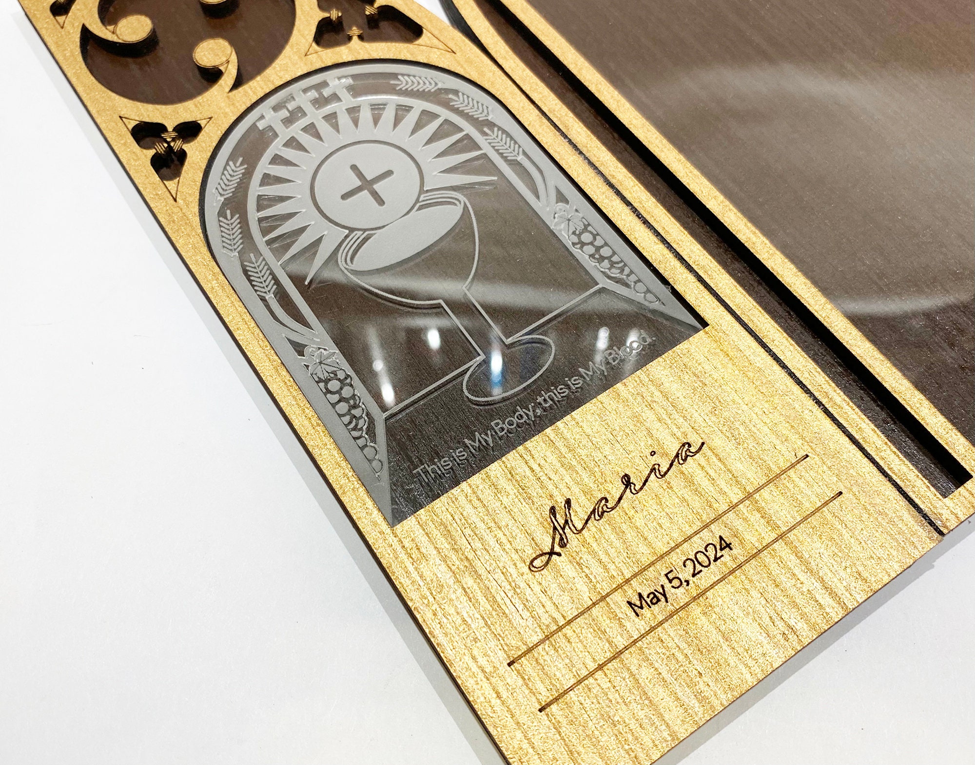 Personalized First Holy Communion Gift 5X7 Triptych Picture Frame - Etsy