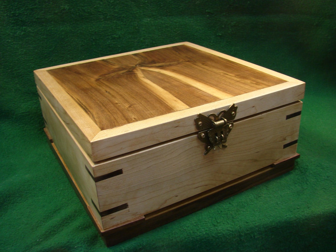 Artisan Made Keepsake Box . Titled Butterfly Box, Made to Customer ...